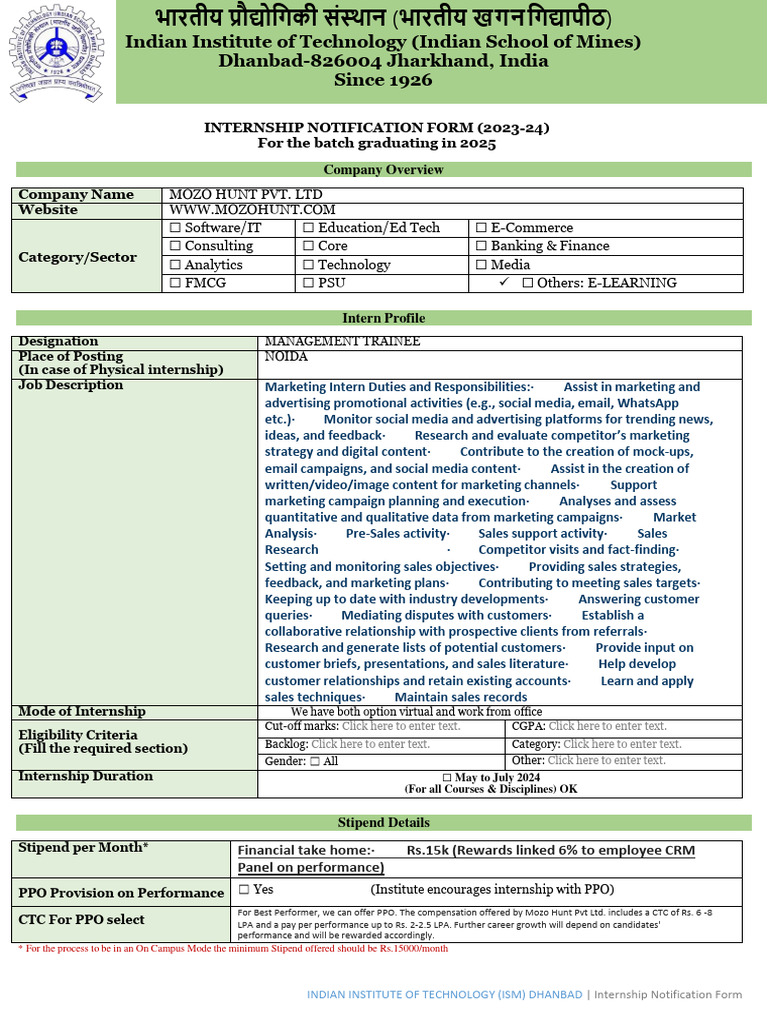 MOZO HUNT FORM 3 Edited Word | PDF | Engineering
