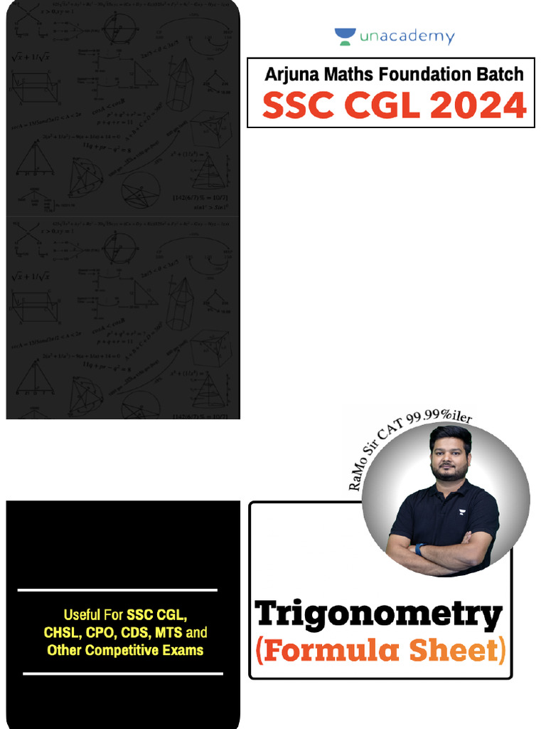 Trigonometry Formula Sheet by RaMo Sir | PDF | Trigonometry ...