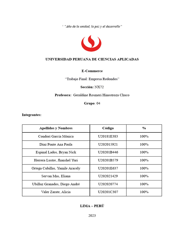TF - Grupo 04 - AN58 - NX72 | PDF | Business | Logística