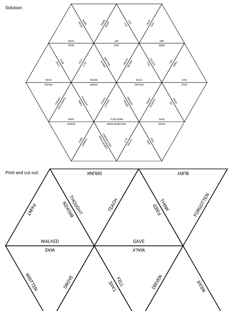 Verb Tarsia Answer Key | PDF
