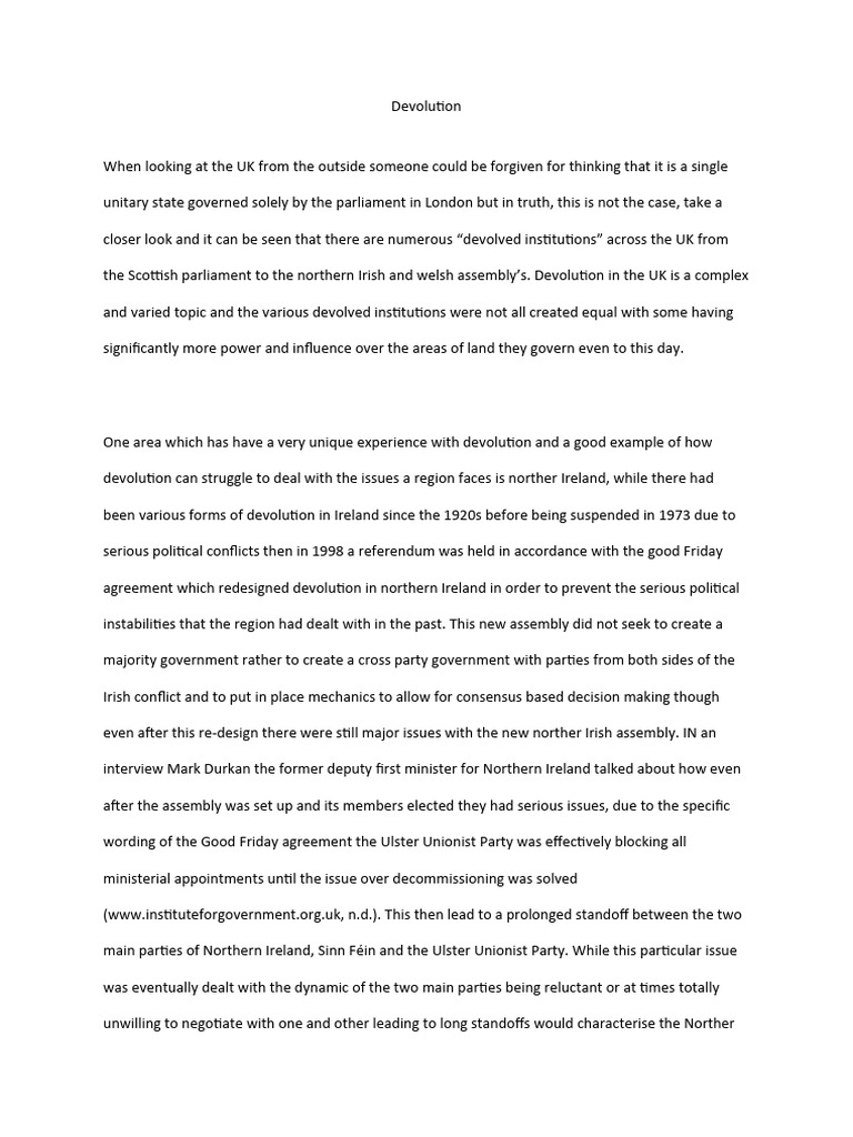 Devolution Pdf Northern Ireland Devolution