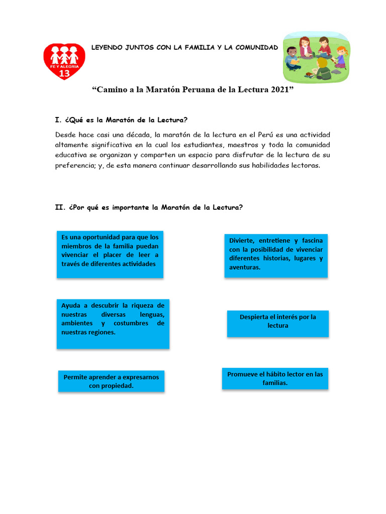 X Maraton 2021 - Leyendo Juntos Con La Familia y La Comunidad | PDF ...