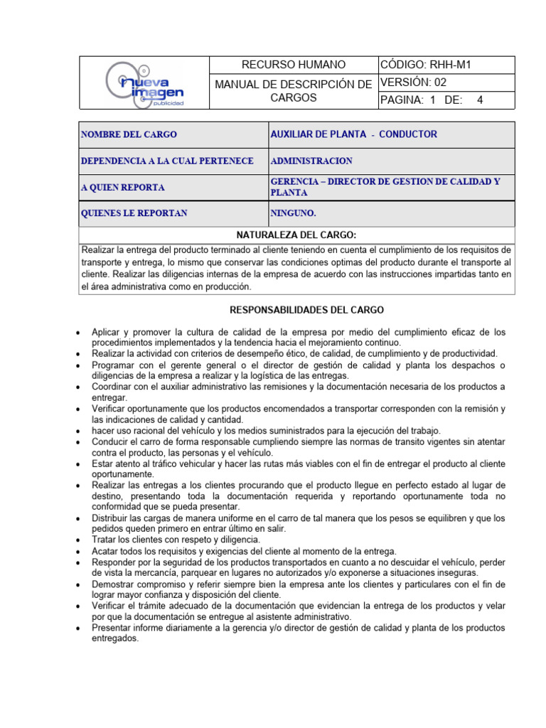 Conductor | Descargar gratis PDF | Business | Sistema de manejo de calidad