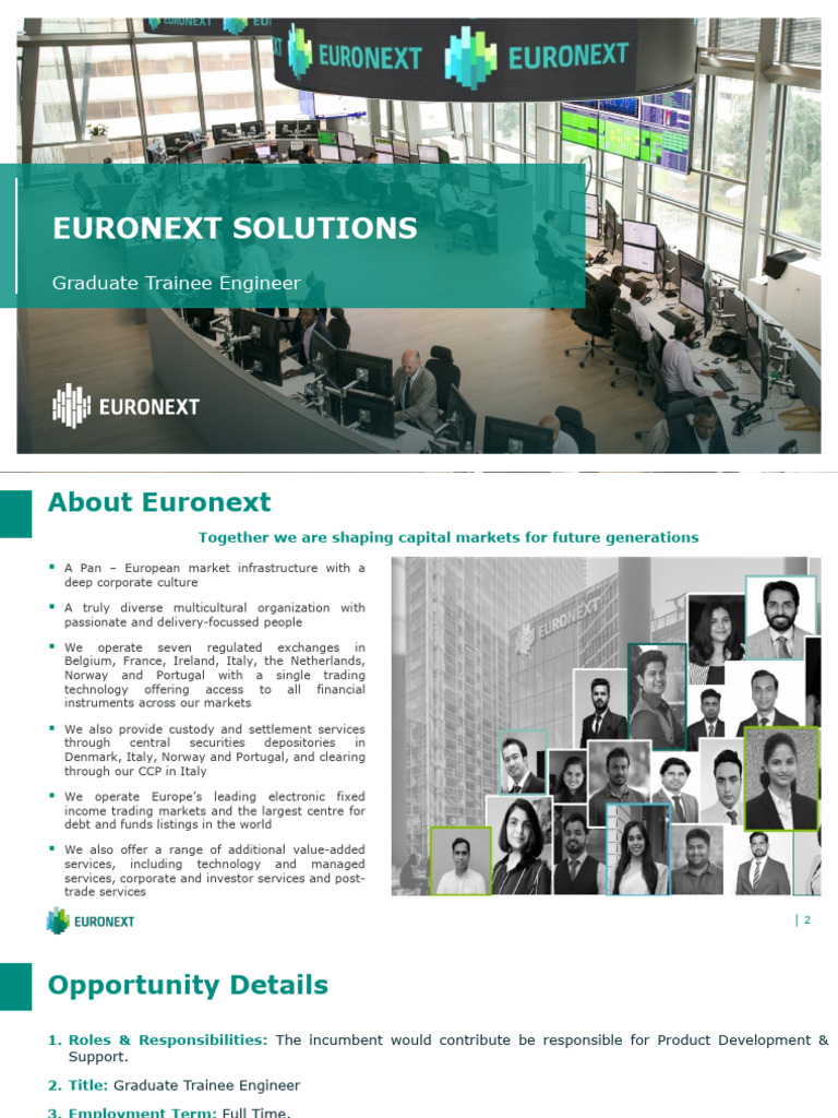 Euronext Solutions - Graduate Trainee Engineer | PDF | Asset Management | European Union