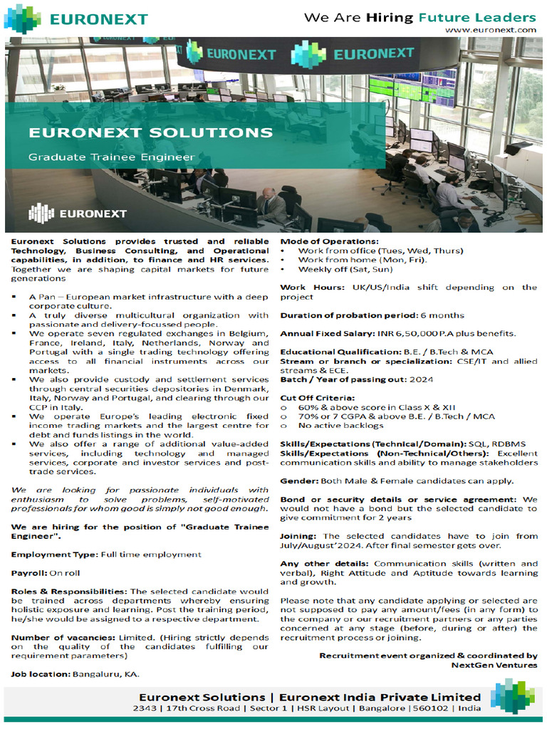 Euronext Solutions Apr'24 2024 Batch | PDF