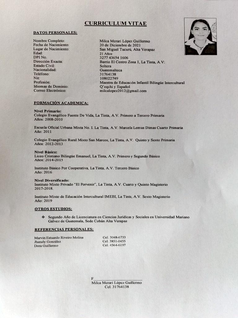 CV Milca Lopez | PDF