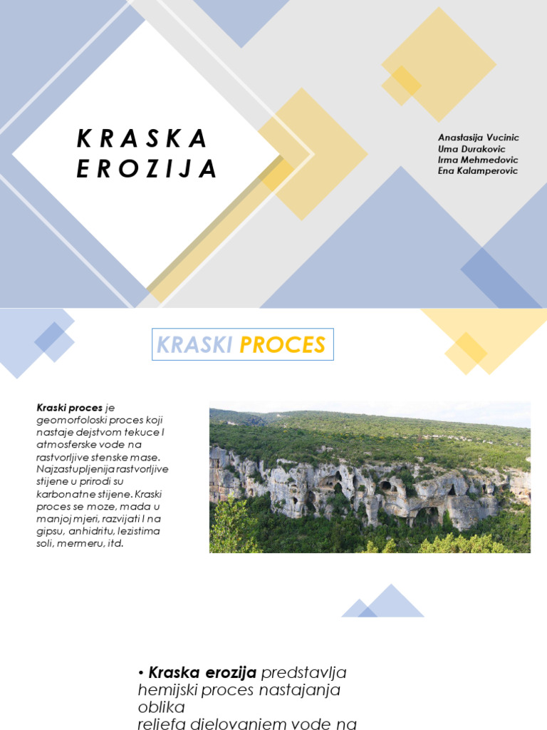 Kraska Erozija: Anastasija Vucinic Uma Durakovic Irma Mehmedovic Ena Kalamperovic | PDF