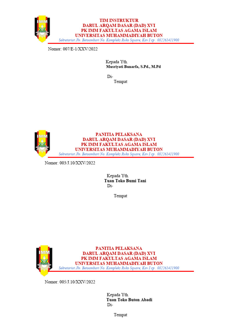 Contoh Kop Surat | PDF