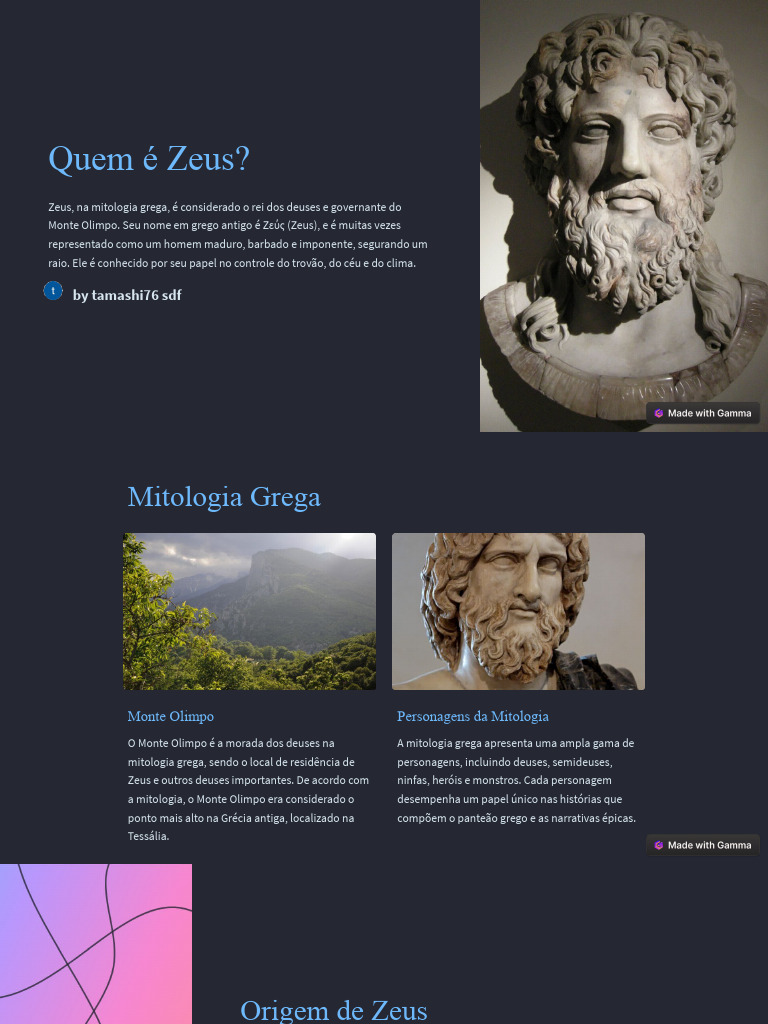 Zeus: Rei dos Deuses Gregos | PDF | Zeus | Mitologia grega