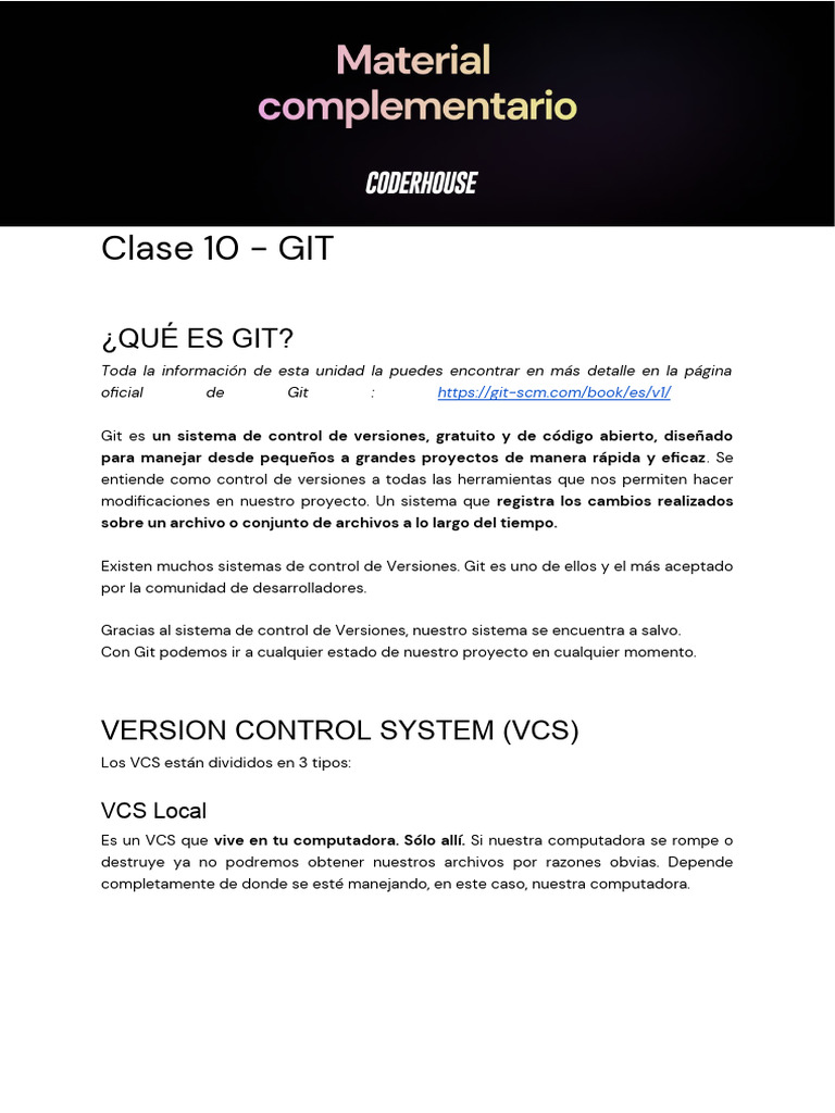 Clase 10 - GIT | PDF | Control de versiones | Dos