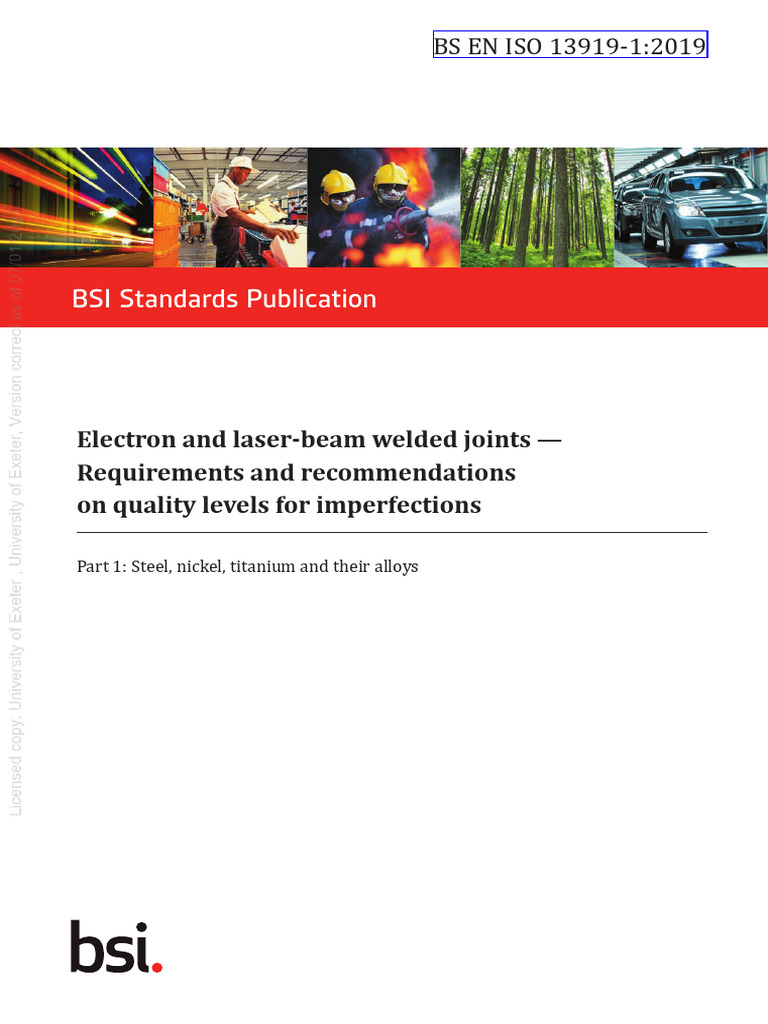 BS en Iso 13919-1-2019 | PDF | International Organization For ...