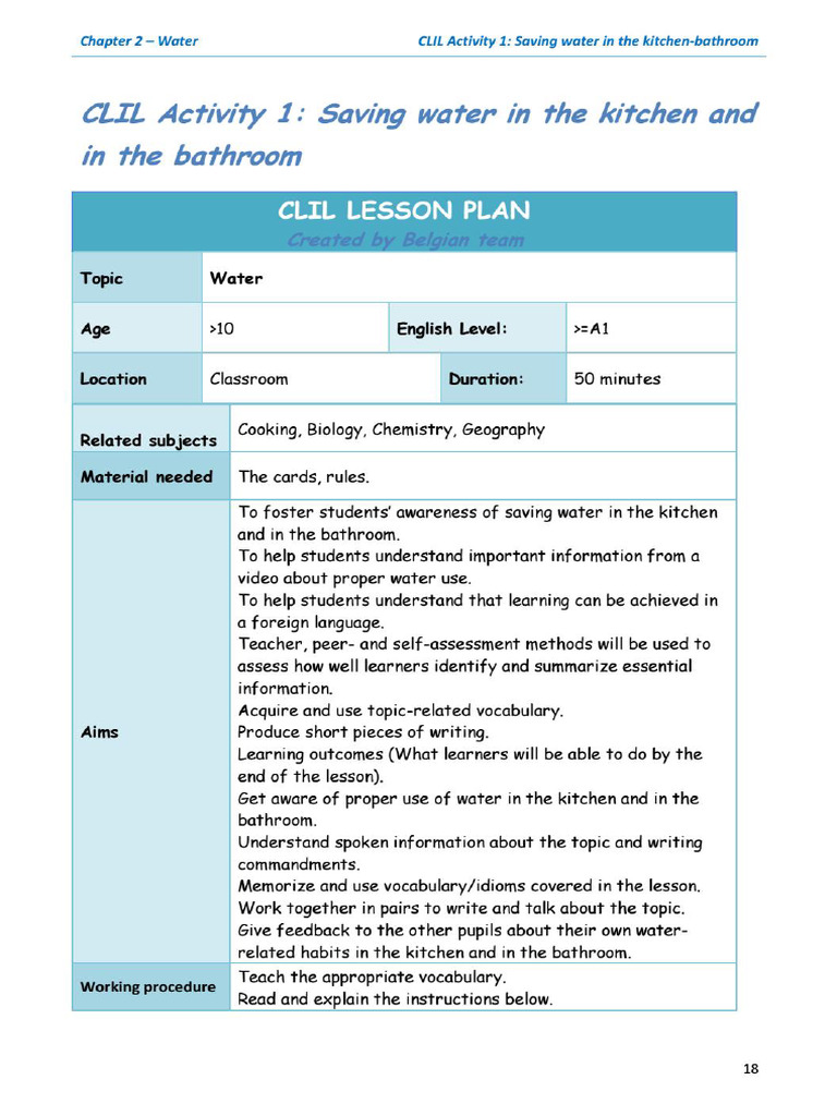 CLIL lessons | PDF