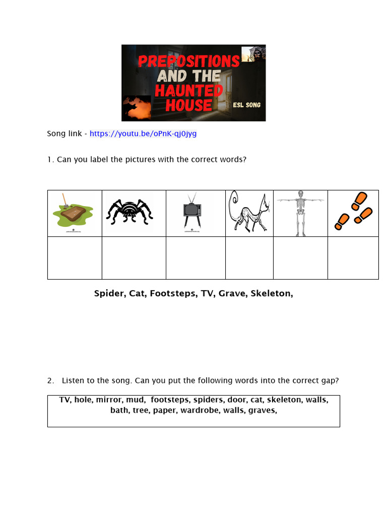 Haunted House Song Activity Guide | PDF | Language Arts & Discipline ...