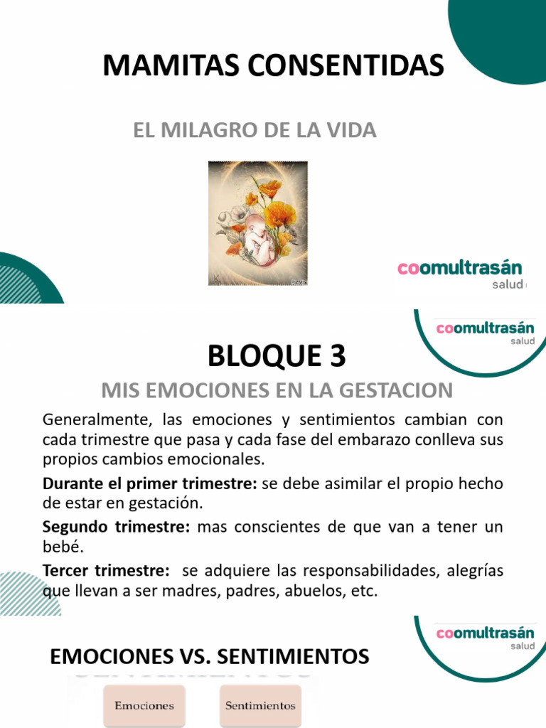 Mis Emociones En La Gestacion Pdf Las Emociones Sensación