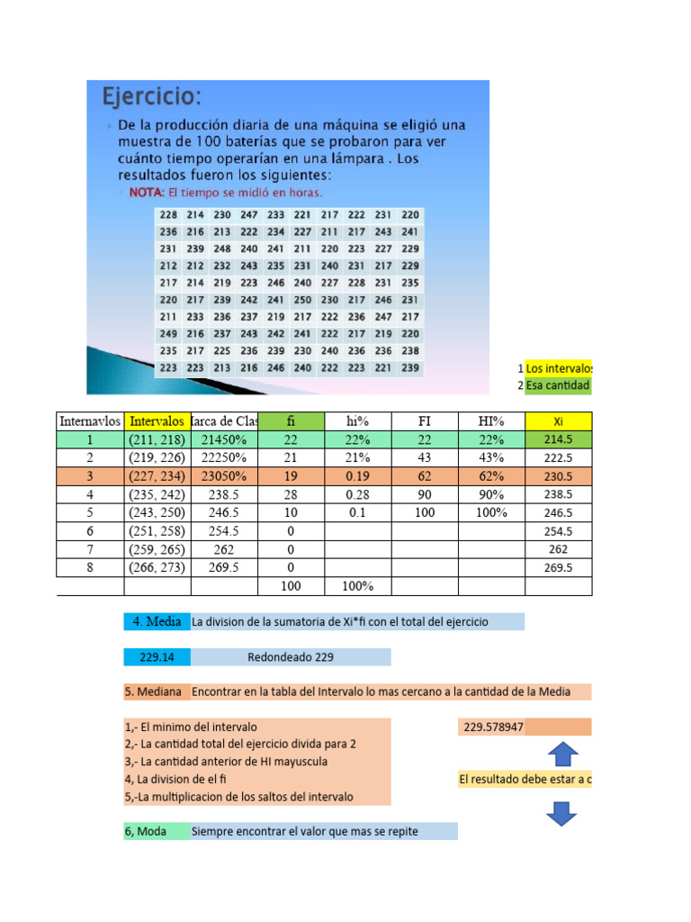 Cómo sacar la Media, Mediana y Moda en Excel | PDF | Matemáticas ...