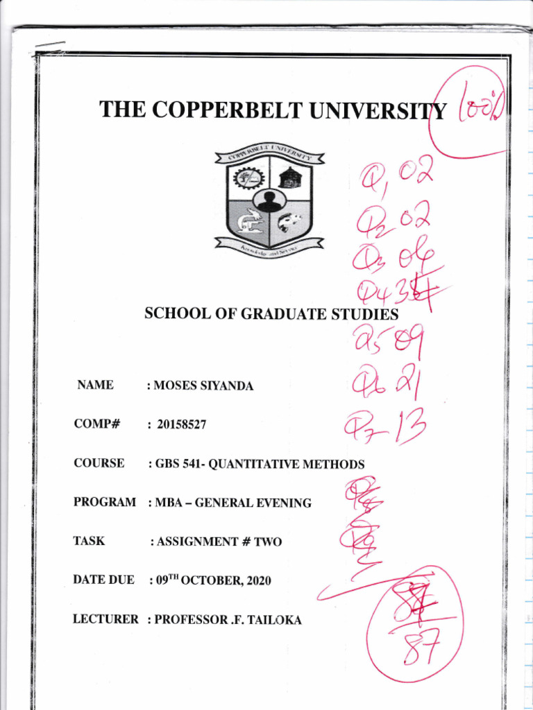 Marked Assignment 2 GBS541 | PDF