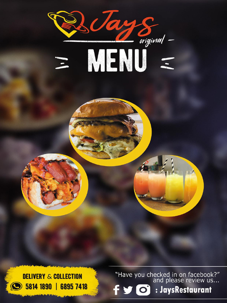 Jays Menu 10-23-1 | PDF