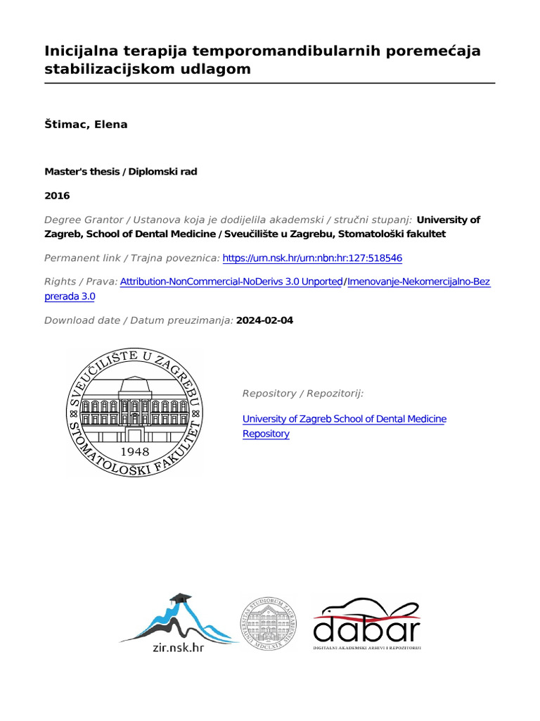 Stimac Elena SFZG 2016 Diplo Sveuc | PDF
