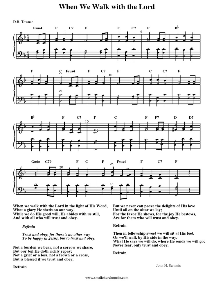 When We Walk With The Lord | PDF