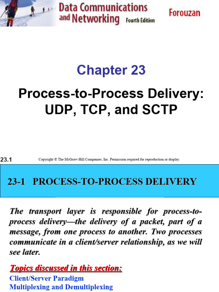 ch23 Udp TCP SCTP | PDF | Transmission Control Protocol | Port (Computer Networking)