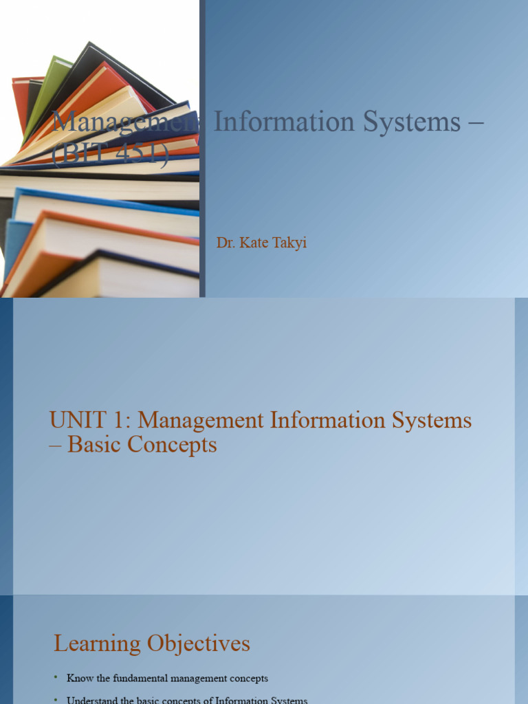 Unit 1 | PDF | Information System | Information