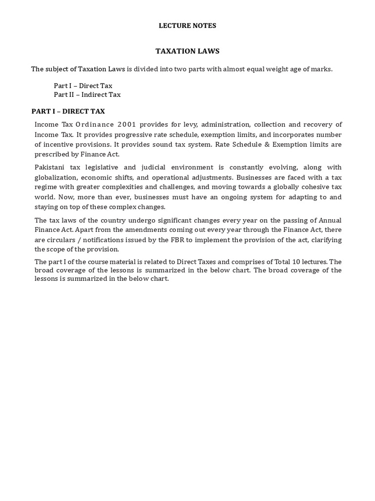 Introduction To Taxation Lec 1 and 2 25032024 020536am | PDF | Taxes | Indirect Tax