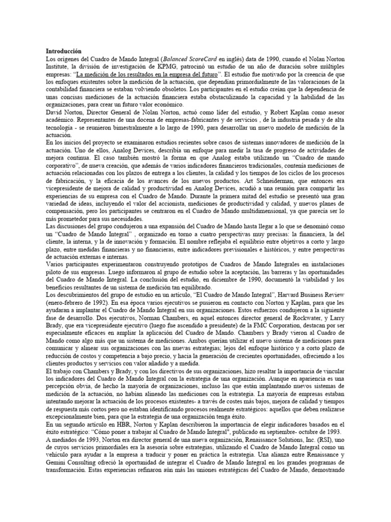 Cuadro de Mandro Integral | Descargar gratis PDF | Calidad (comercial ...