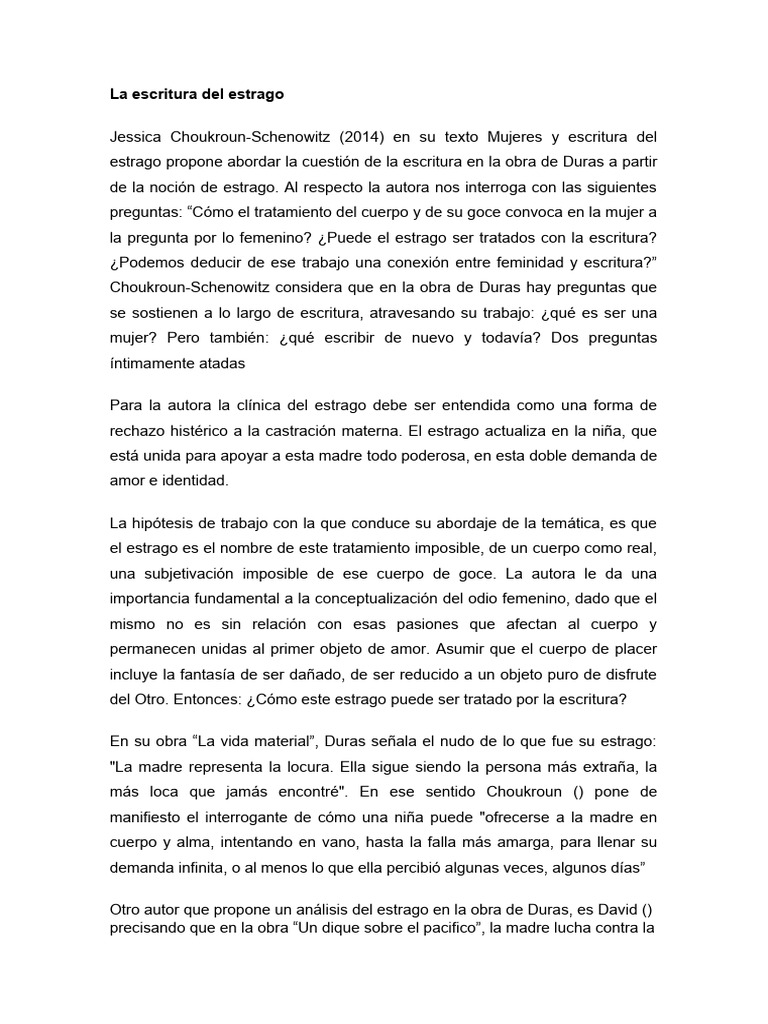 La Escritura Del Estrago | PDF