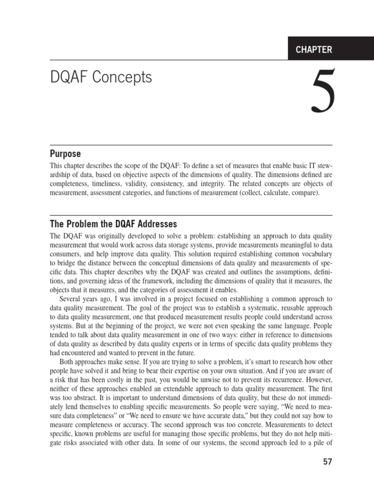 DQAF Concepts | PDF | Data Quality | Data