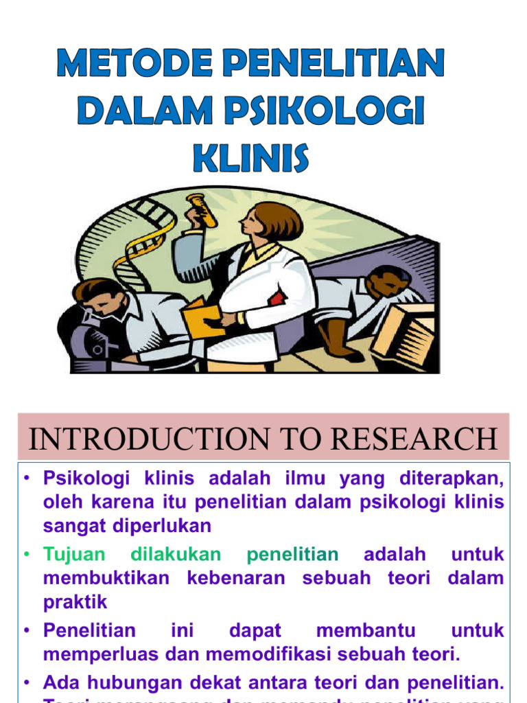 2a. Dasar-Dasar Psi Klinis (Metode Penelitian Psi. Klinis) | PDF