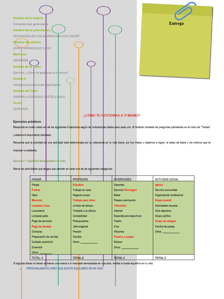 T4 Competencias Gerenciales resuelto como te gestionas a ti mismo | PDF