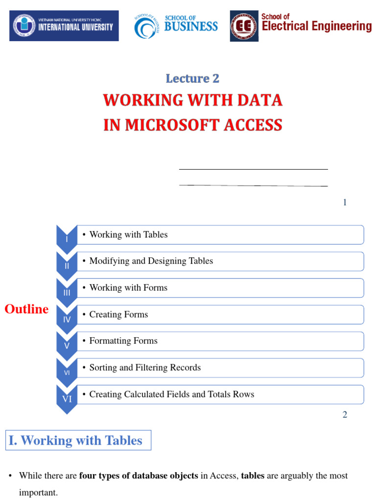Access Lec2 | PDF | Table (Database) | Databases