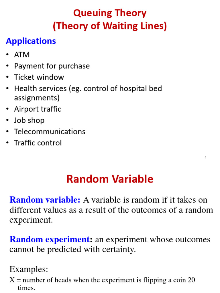 Queing Theory 2023-24 | PDF | Probability Distribution | Expected Value