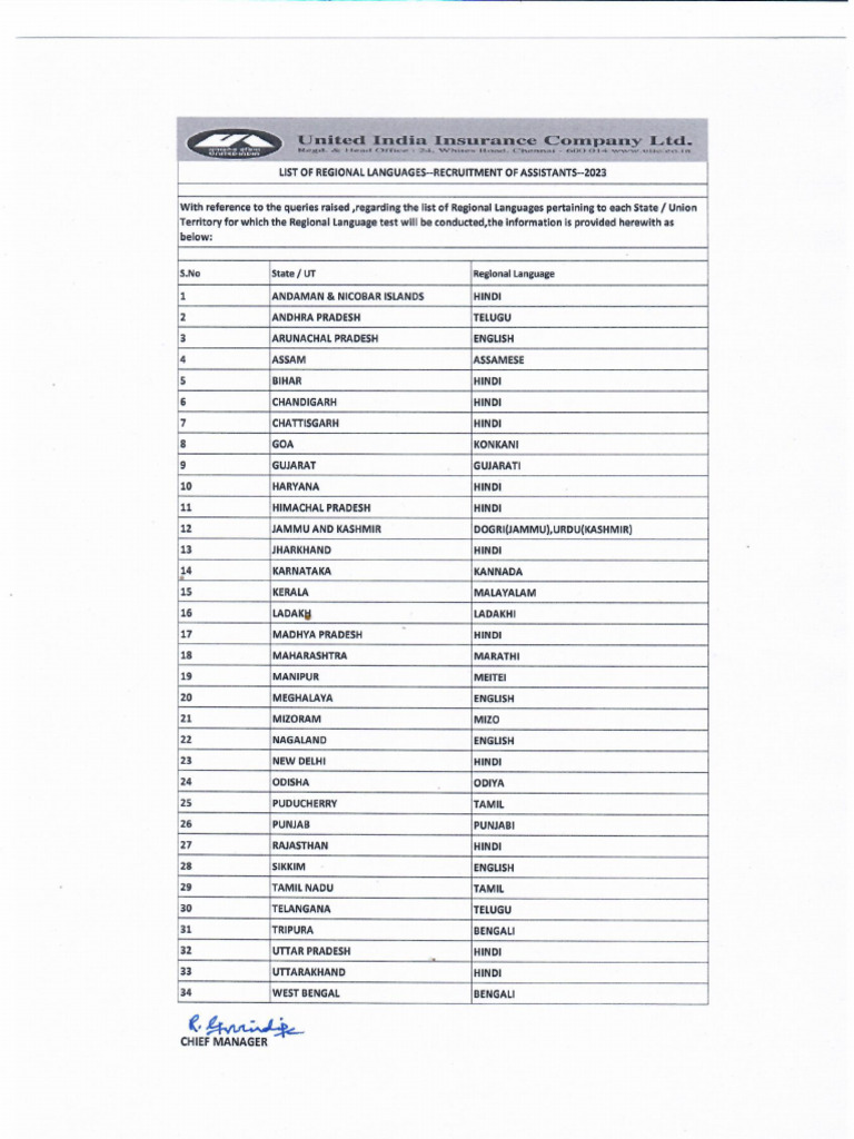 Regional Languages Circular | PDF