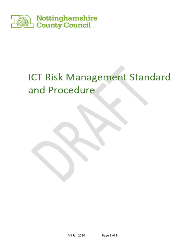 ICT Risk Management Guide NCC | PDF | Risk Management | Risk
