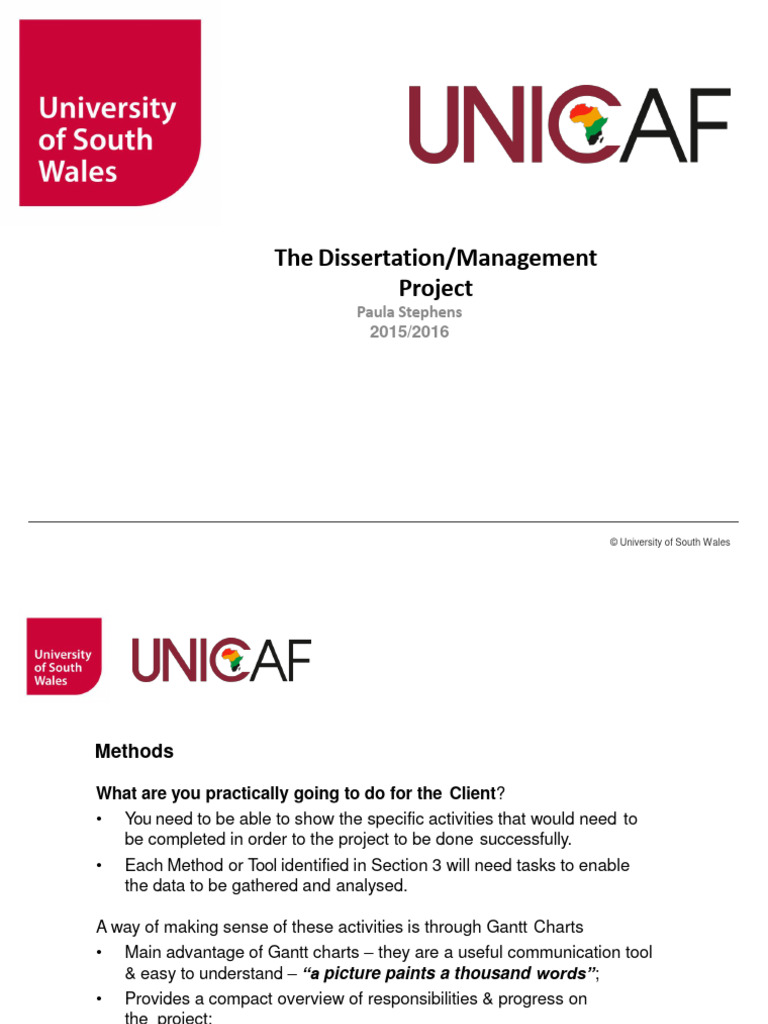 Dissertation-Management Project Gantt Chart Method - An Overview of ...