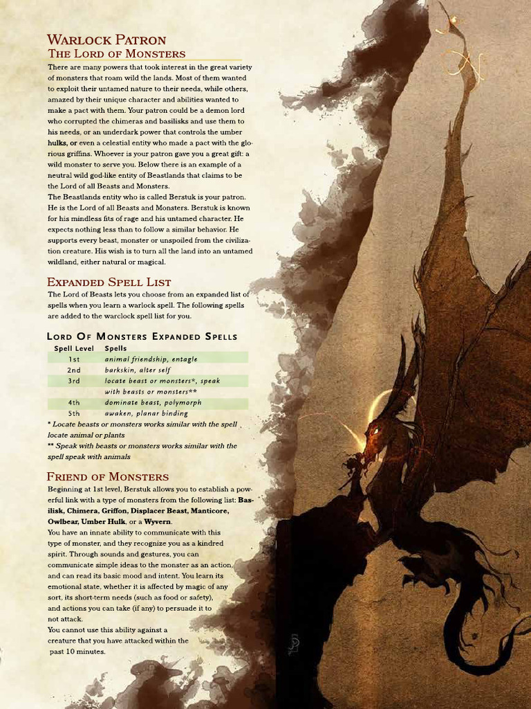 The Lord of Monsters (Warlock Pact)Lite3 | PDF