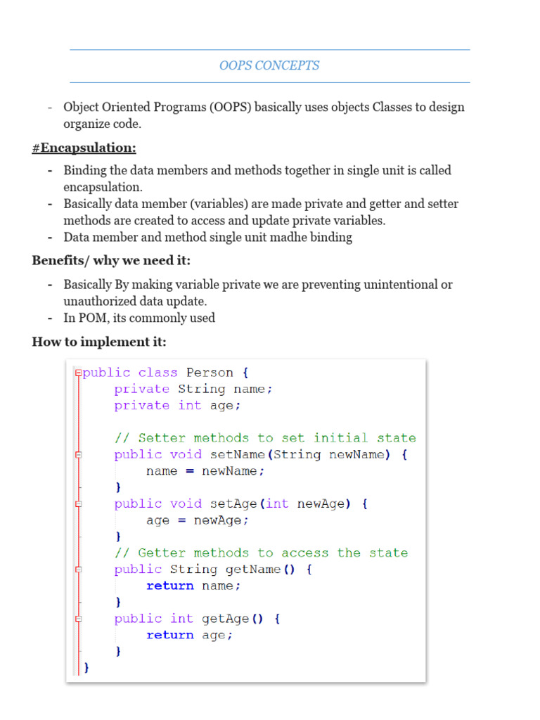 Oops Concepts Pdf Method Computer Programming Class Computer Programming 