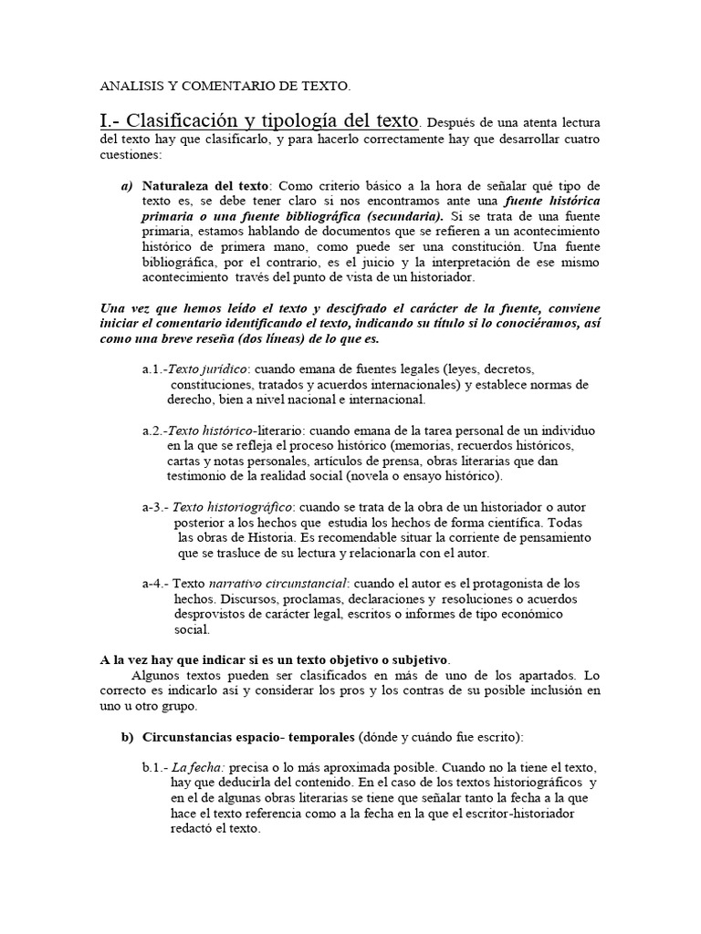Análisis y Comentario de Texto Histórico | PDF | Autor | Ideologías