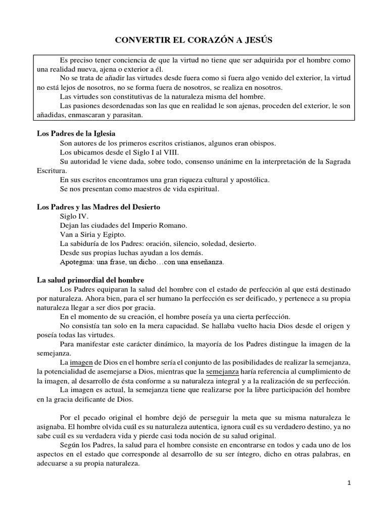 Texto-Día1 Terapeutica | PDF | Amor | Virtud