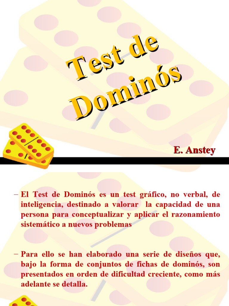 Test de Dominós | Descargar gratis PDF | Inteligencia