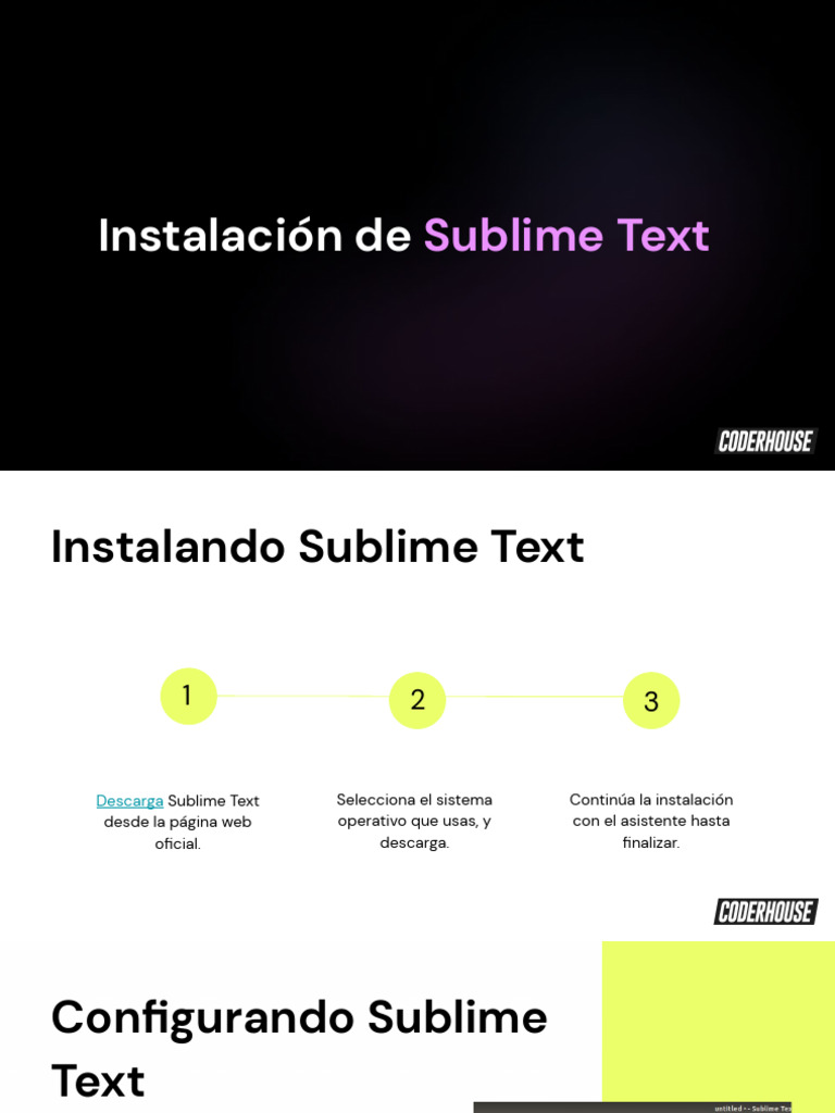 Guía de Instalación y Configuración de Sublime Text | PDF | Informática ...