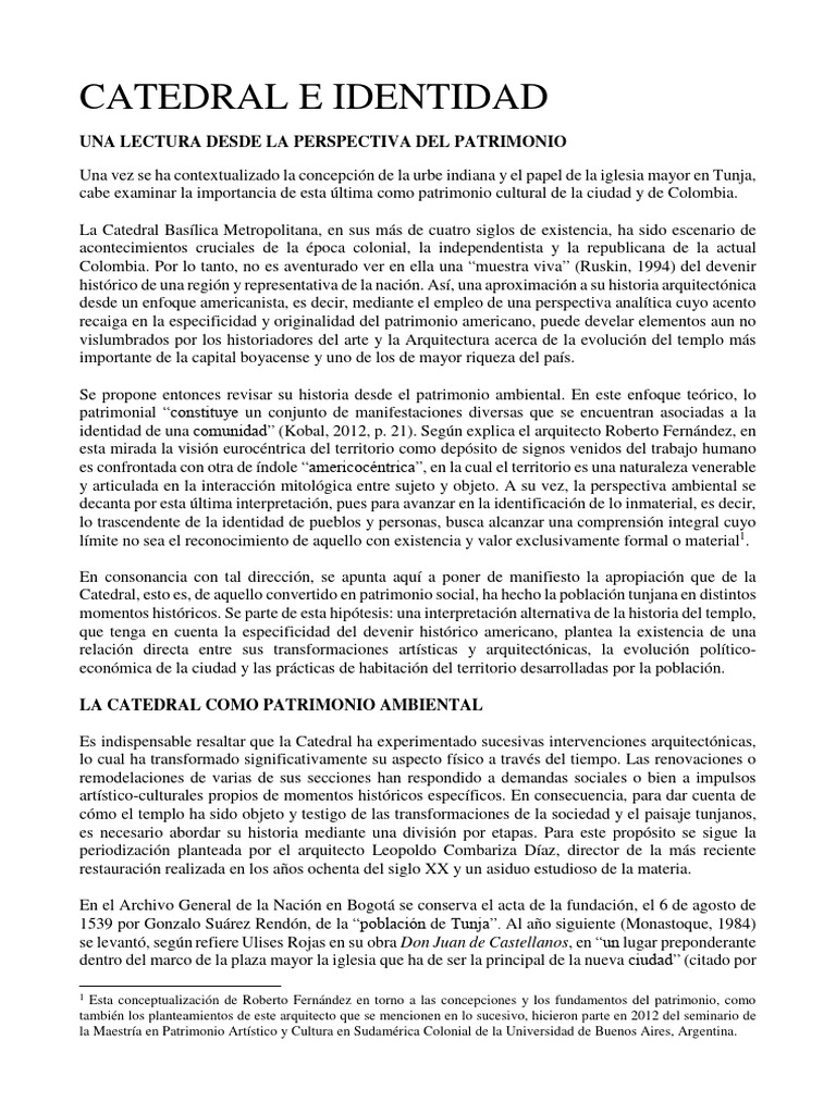 CATEDRAL E IDENTIDAD - Irma Perez | PDF | Iglesia (edificio) | templo