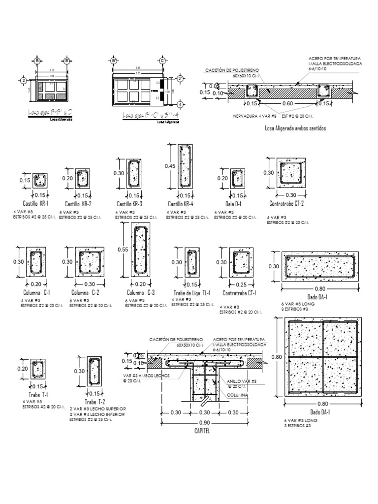 Losa Aligerada Ambos Sentidos: Losa Ejes B'-C' y 3''-4 Losa Ejes B-B' y 2 | PDF