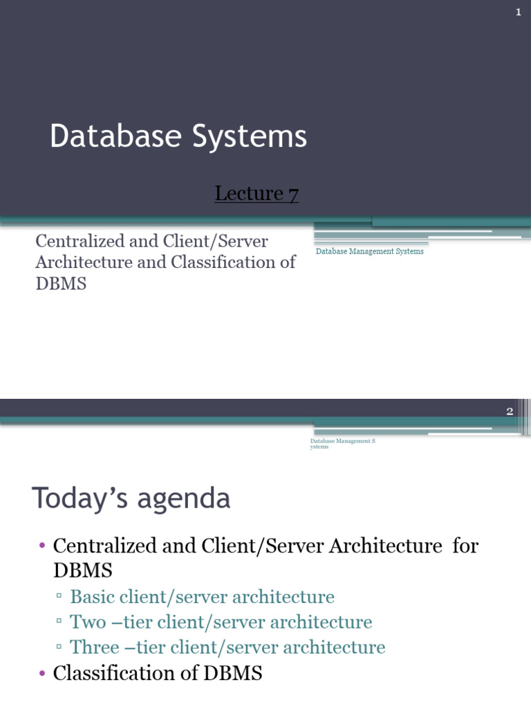 DB Lec 07 | PDF | Databases | Client–Server Model