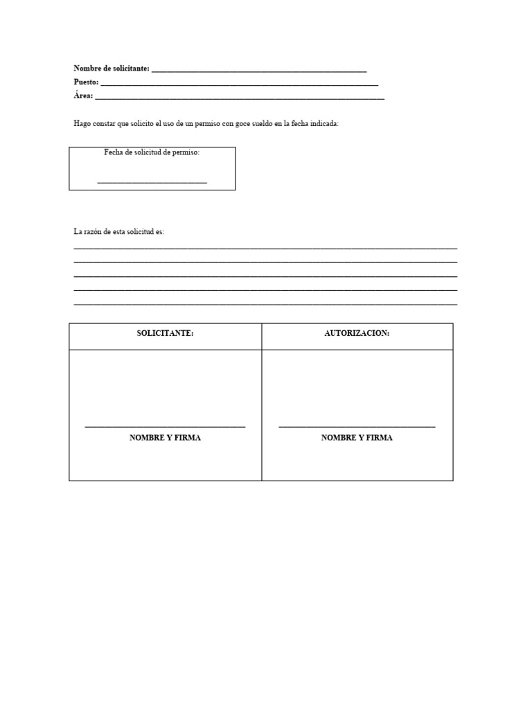 Permiso Con Goce de Sueldo | PDF | Finanzas y dinero | Derecho