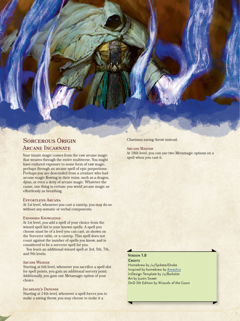 Sorcerer Arcane Magic Guide | PDF