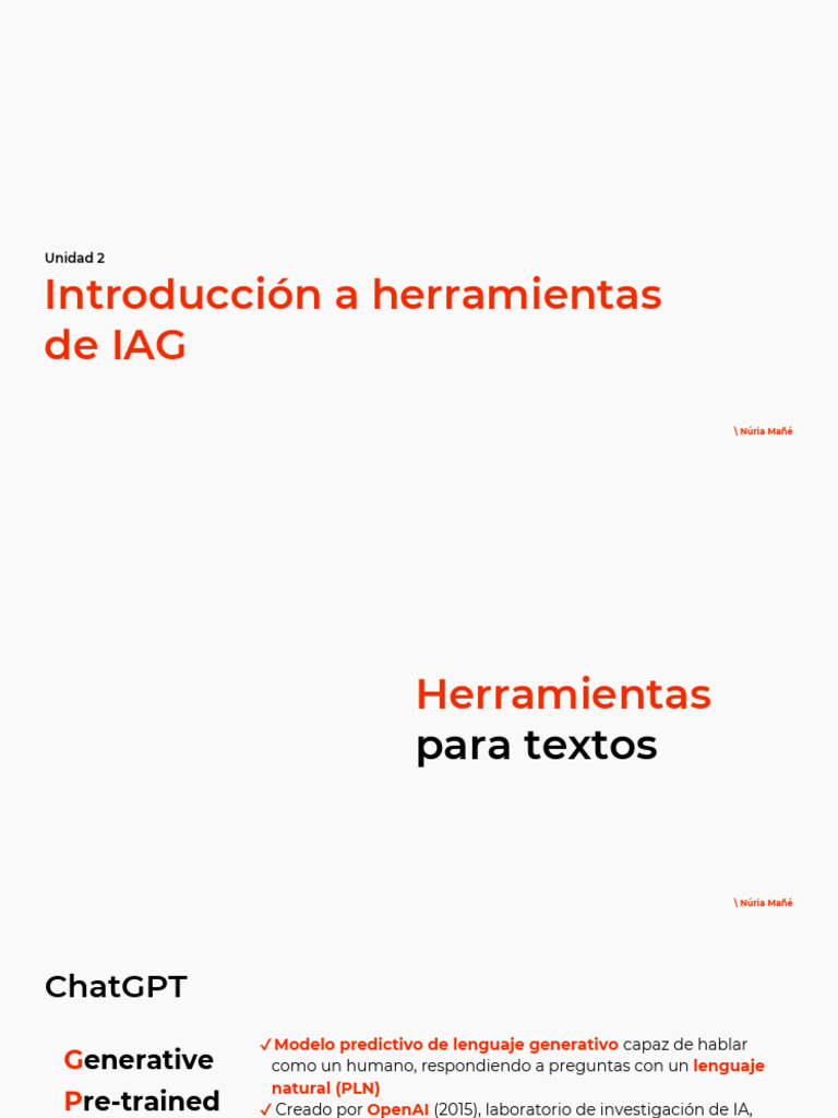 U2 - 01 - Introduccion A Herramientas de IAG | PDF | Ciencias de la Computación | Inteligencia ...