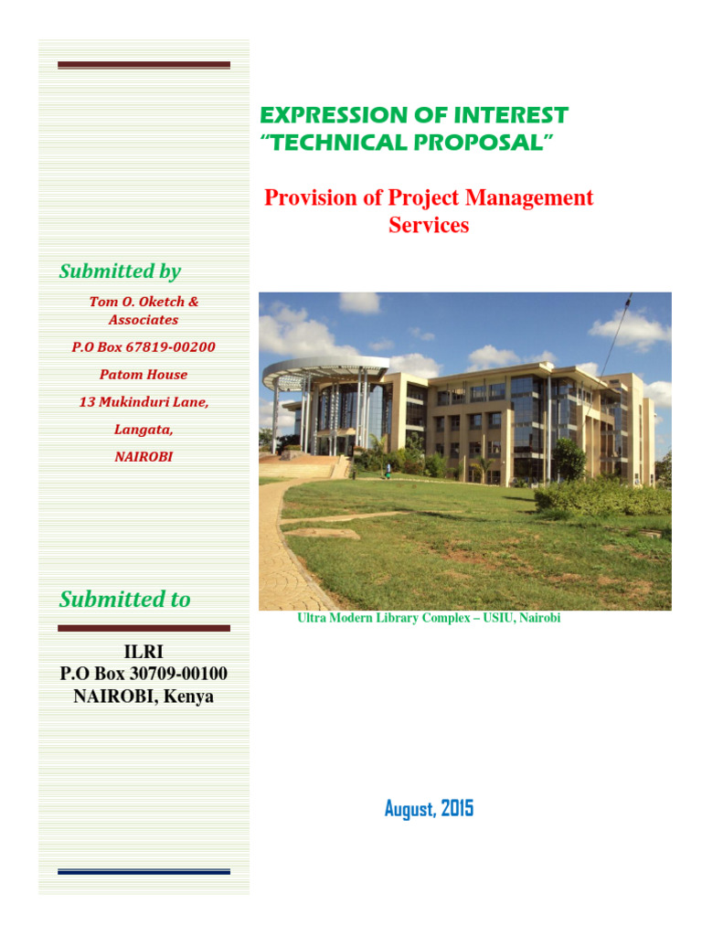 RFP - Technical Proposal R | PDF | Project Management | General Contractor