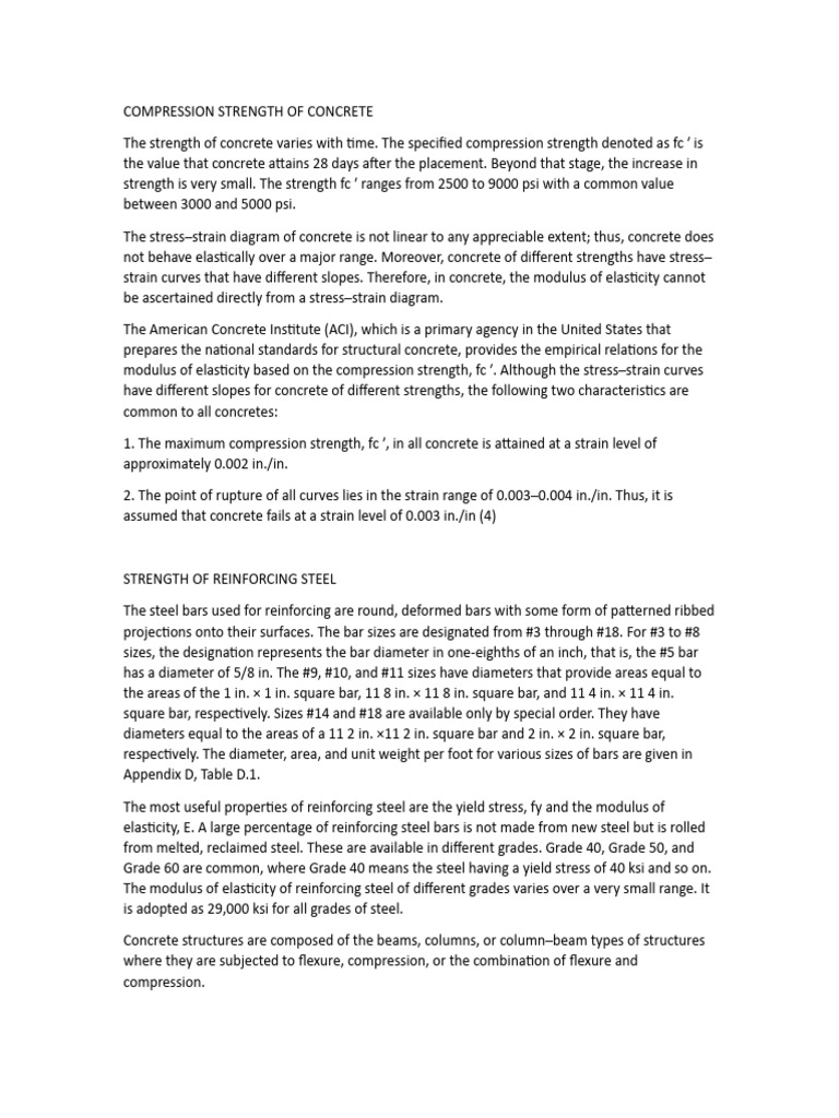 COMPRESSION STRENGTH OF CONCRETE | PDF | Deformation (Engineering ...